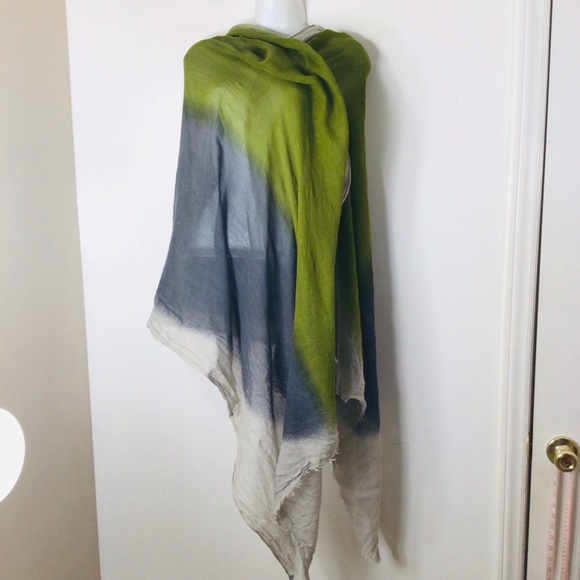 Eileen Fisher | Accessories | Eileen Fisher Scarf Women Green Grey ...